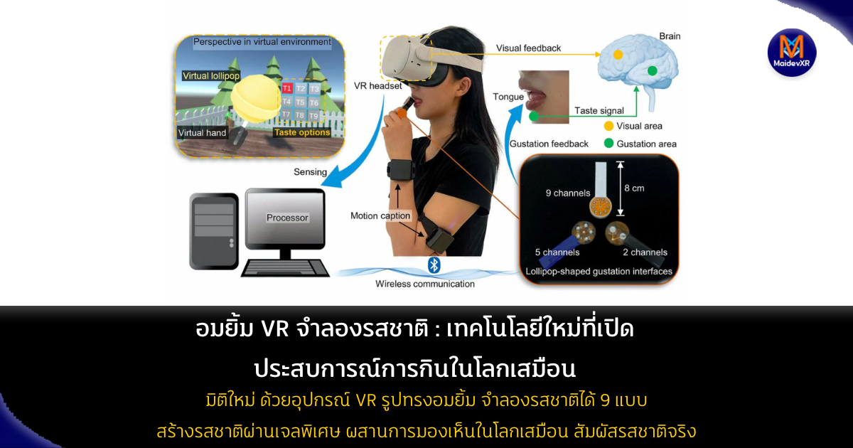 อมยิ้ม VR จำลองรสชาติ : เทคโนโลยีใหม่ที่เปิดประสบการณ์การกินในโลกเสมือน - Maidev XR